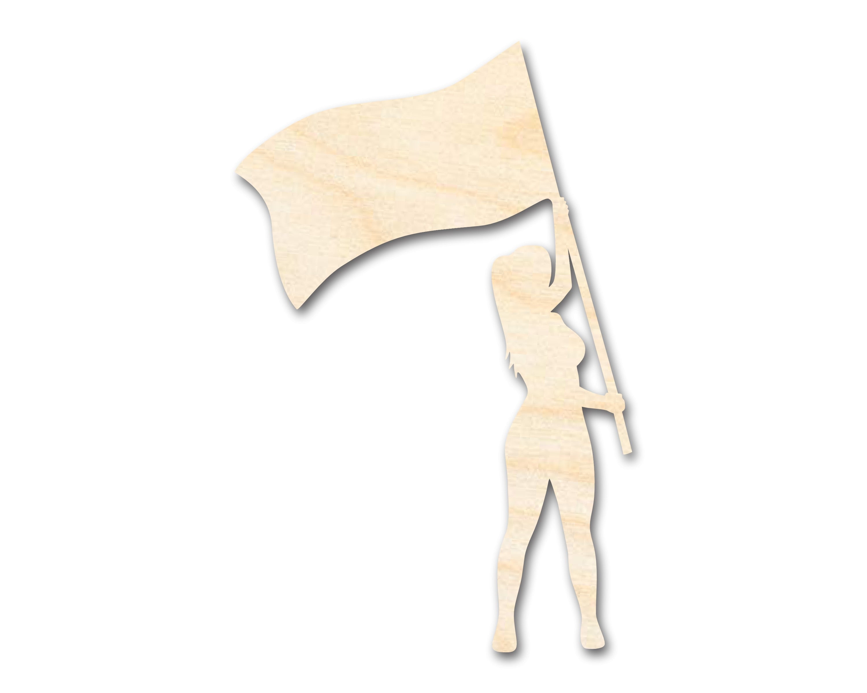 Unfinished Color Guard Shape | Craft Cutout | up to 46" DIY 14" / 1/4 ...