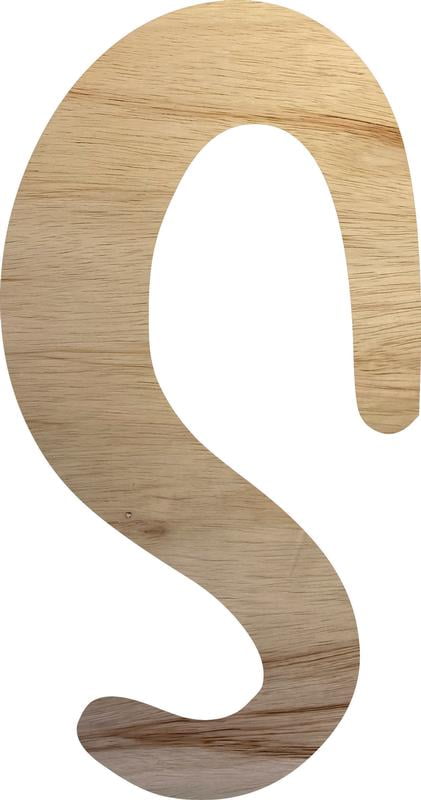Unfinished Craft Letters, Wooden 10'' tall Letter S, Paintable Jacklin ...