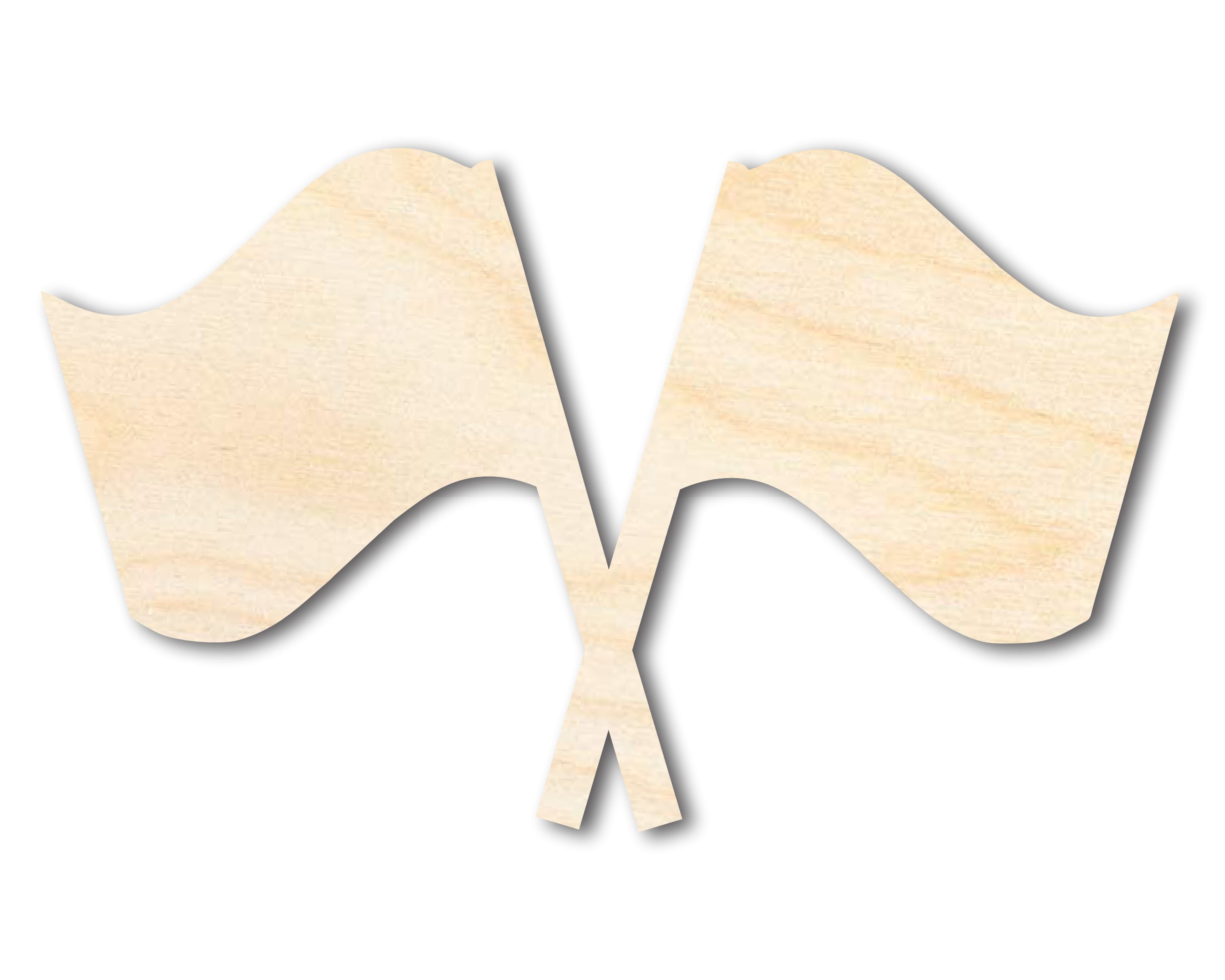 Unfinished Crossed Flags Shape | DIY Craft Cutout | up to 46" DIY 30 ...
