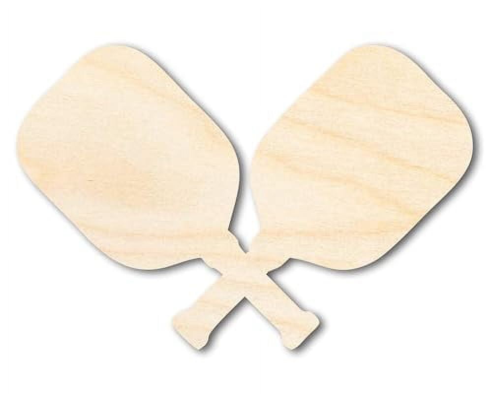 Unfinished Crossed Pickleball Paddle Shape | DIY Craft Cutout | up to ...