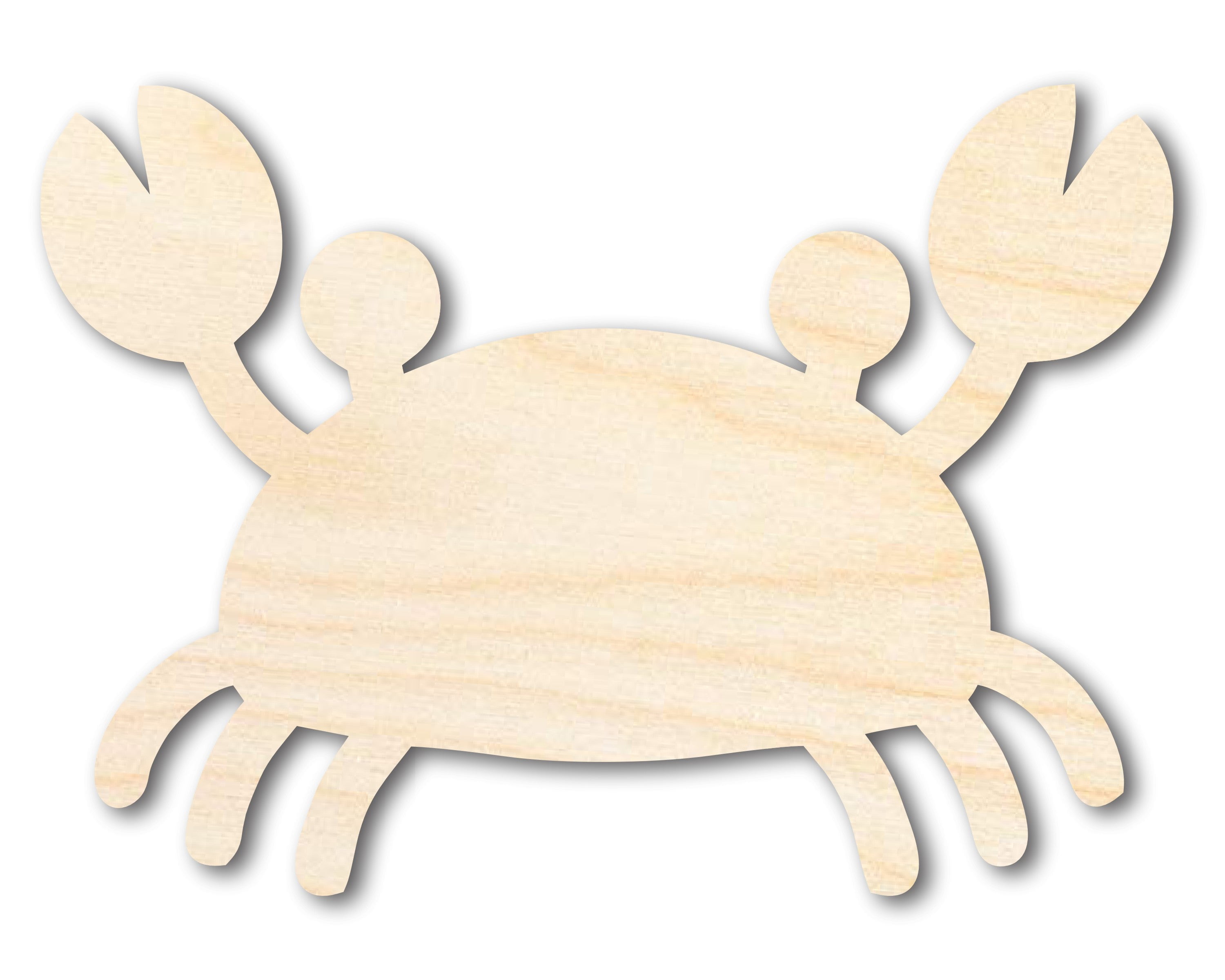 Unfinished Cute Crab Shape | DIY Craft Cutout | up to 46" DIY 14" / 1/8 ...