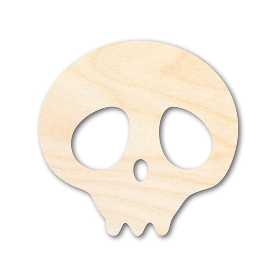 Unfinished Cute Skull Shape | Craft Cutout 16" / 1/2" - Walmart.com