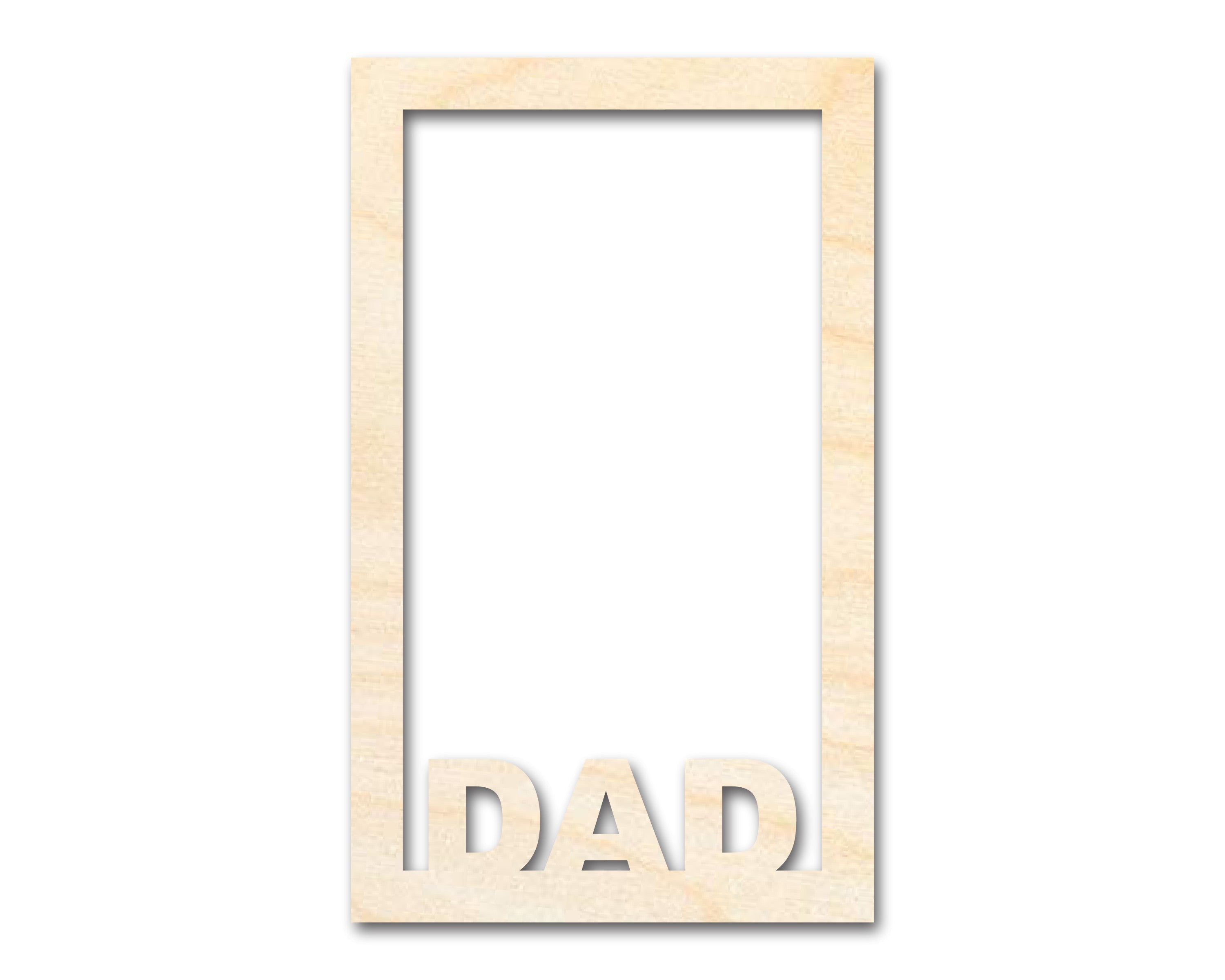 Unfinished Dad Frame Shape | DIY Craft Cutout | up to 46" DIY 18" / 1/4 ...