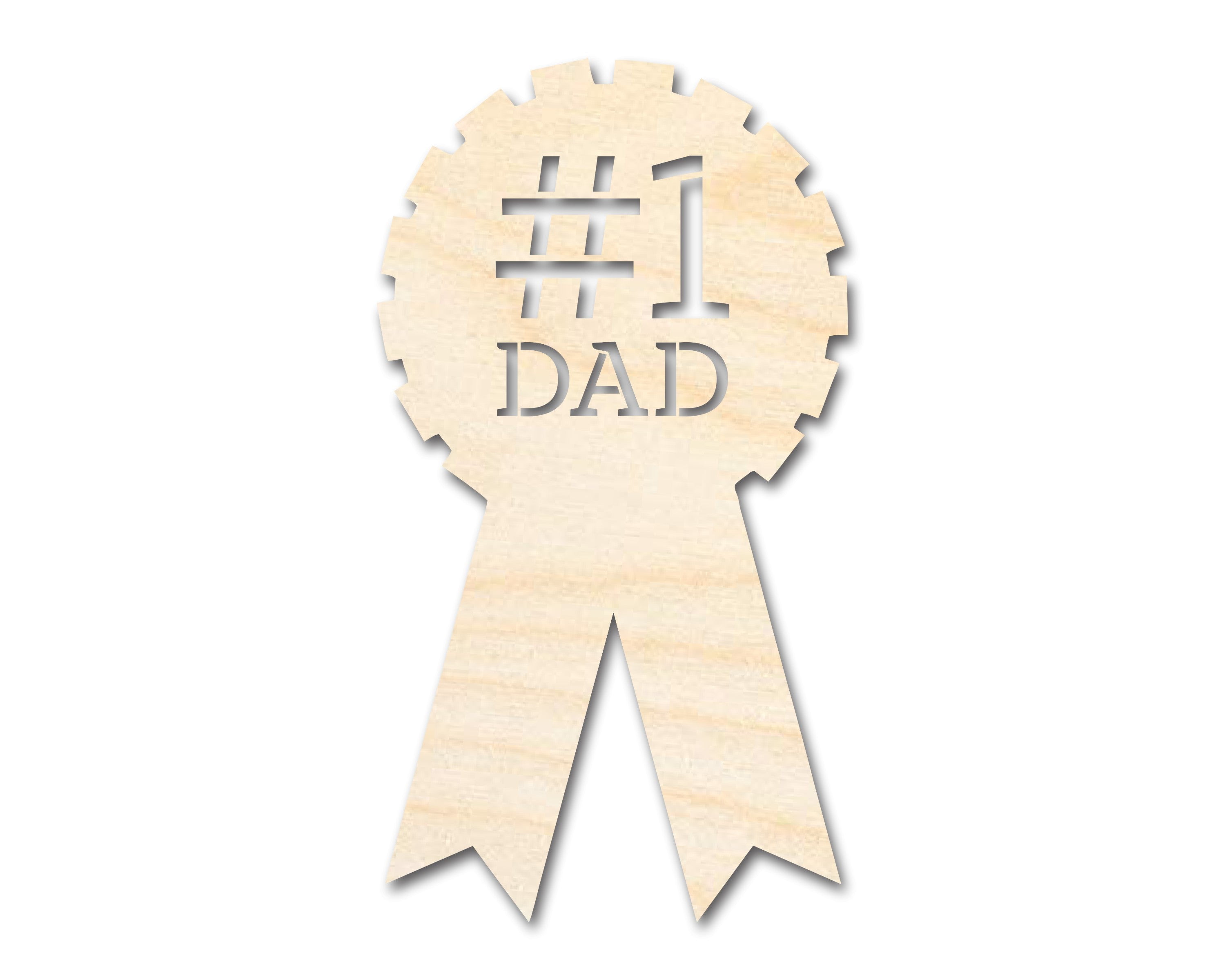 Unfinished Dad Ribbon Shape | DIY Craft Cutout | up to 46" DIY 18" / 1/ ...