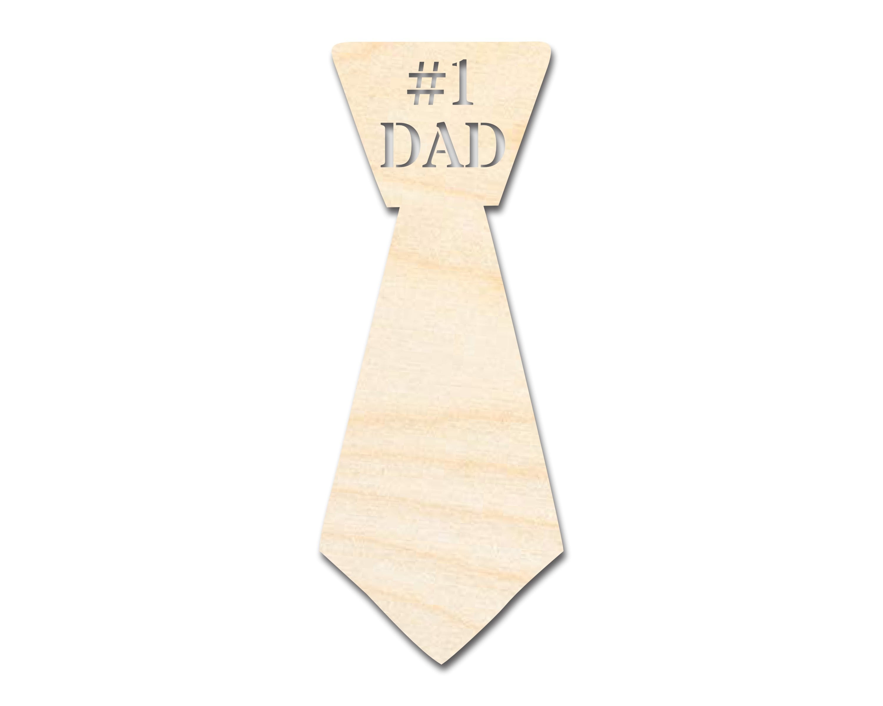 Unfinished Dad Tie Shape | DIY Craft Cutout | up to 46" DIY 24" / 3/4 ...