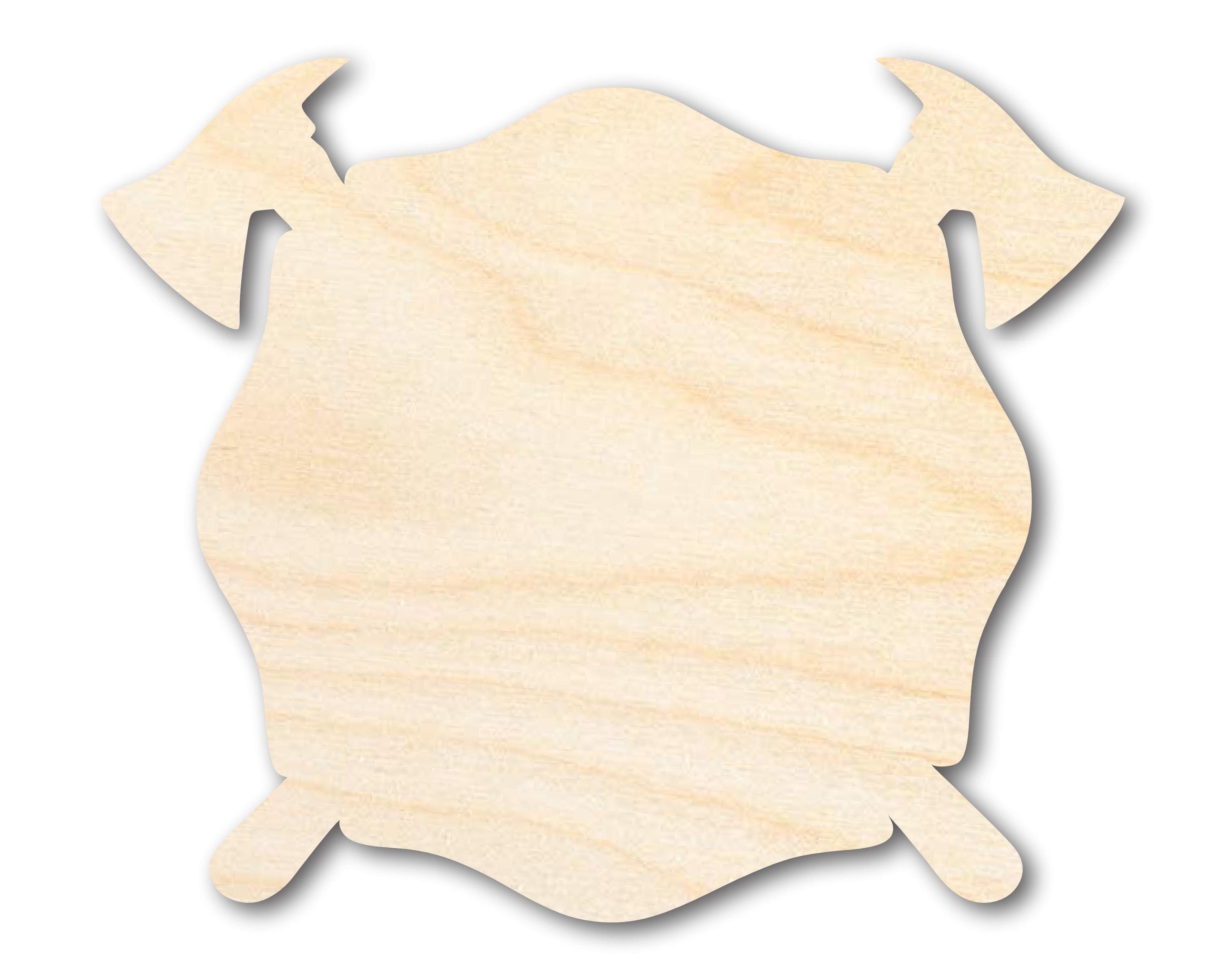 Unfinished Firefighter Symbol Shape | DIY Craft Cutout 7" / 1/8 ...