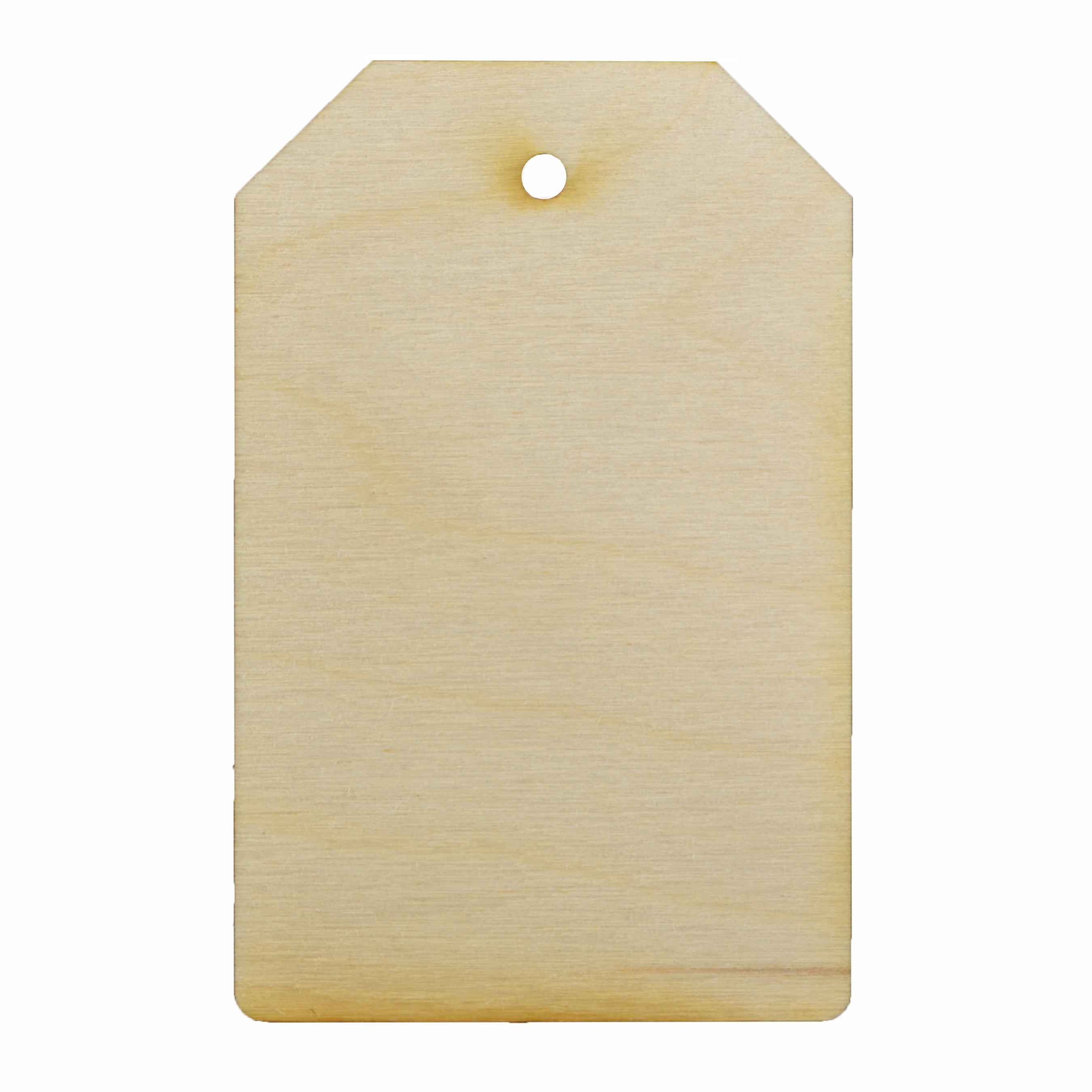 Unfinished Gift Tag Wood Cutout (1/4" Thickness, Medium 5.25" x 8 ...