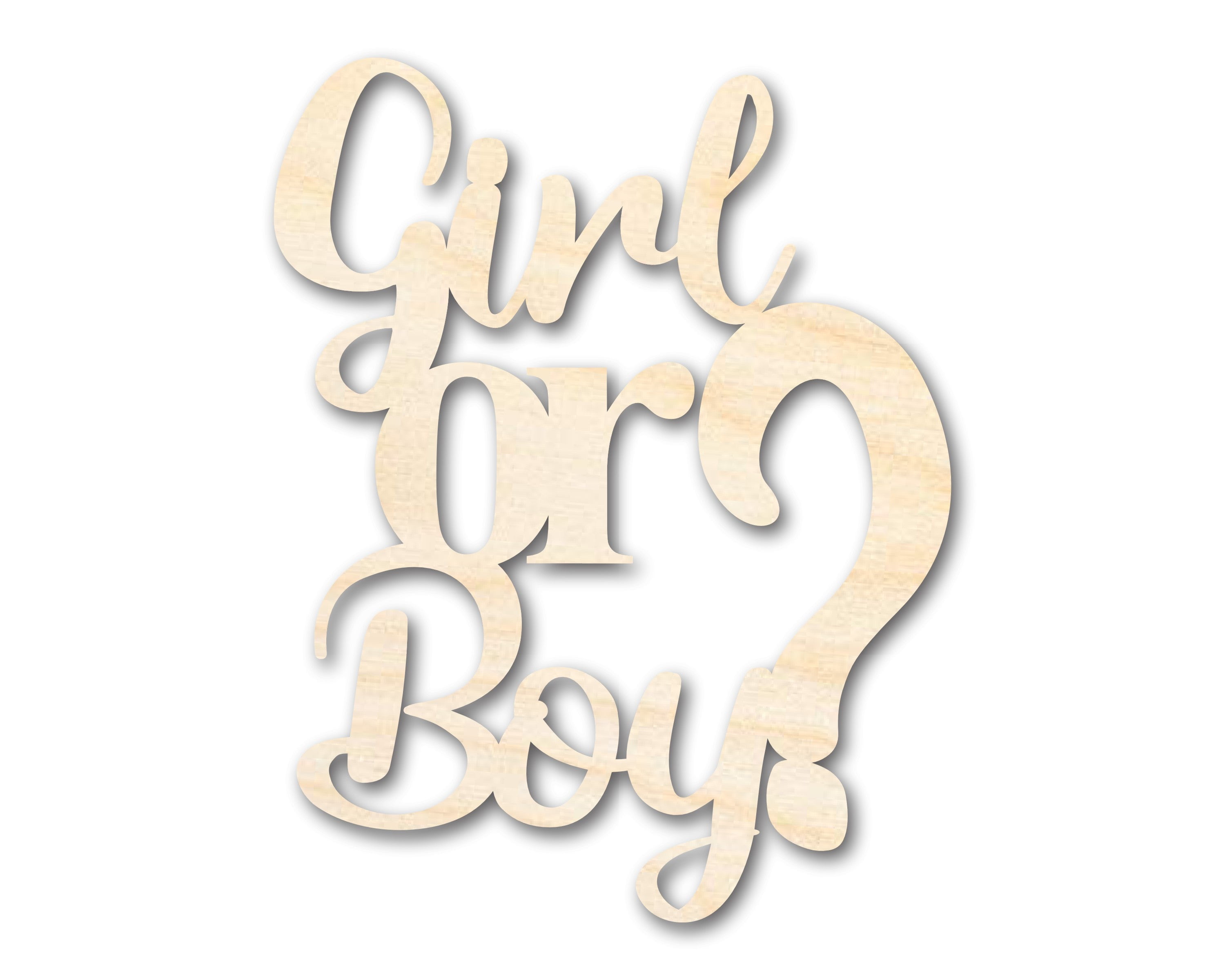 Unfinished Girl or Boy Sign Shape | DIY Craft Cutout 16" / 3/4 ...