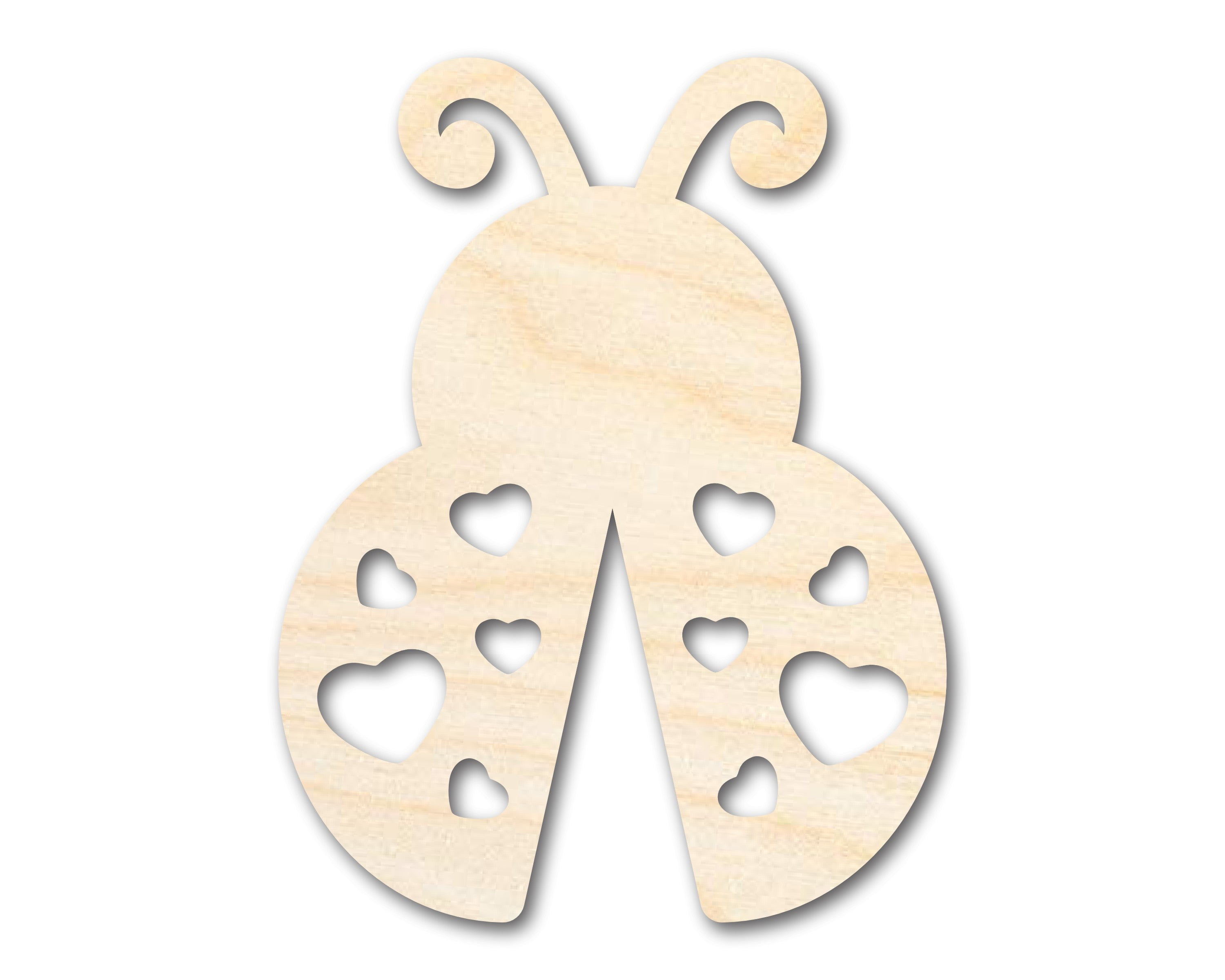 Unfinished Heart Ladybug Shape | DIY Craft Cutout | up to 46" DIY 7 ...
