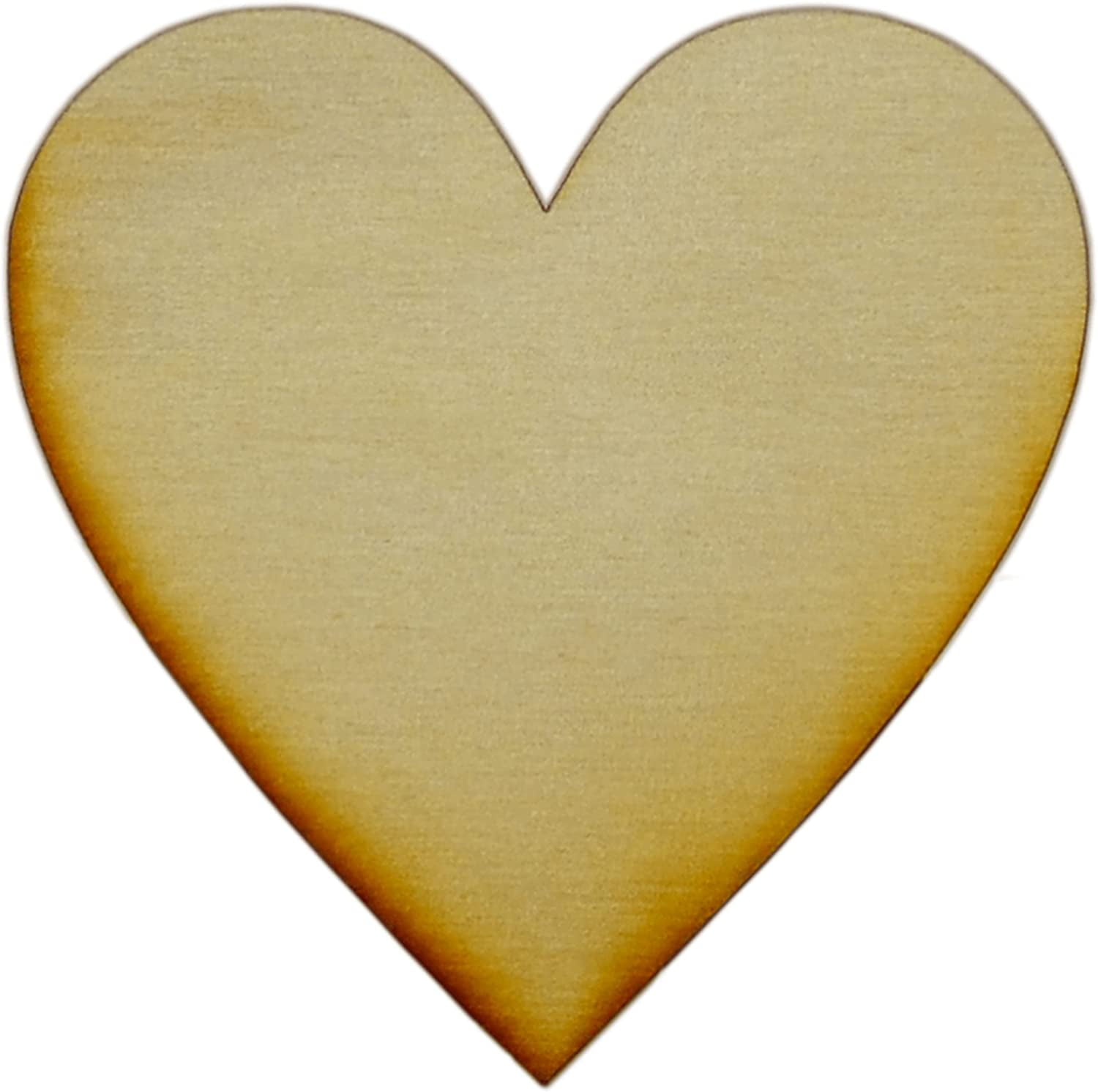Unfinished Heart Wood Cutout Available in a Variety of Sizes and ...