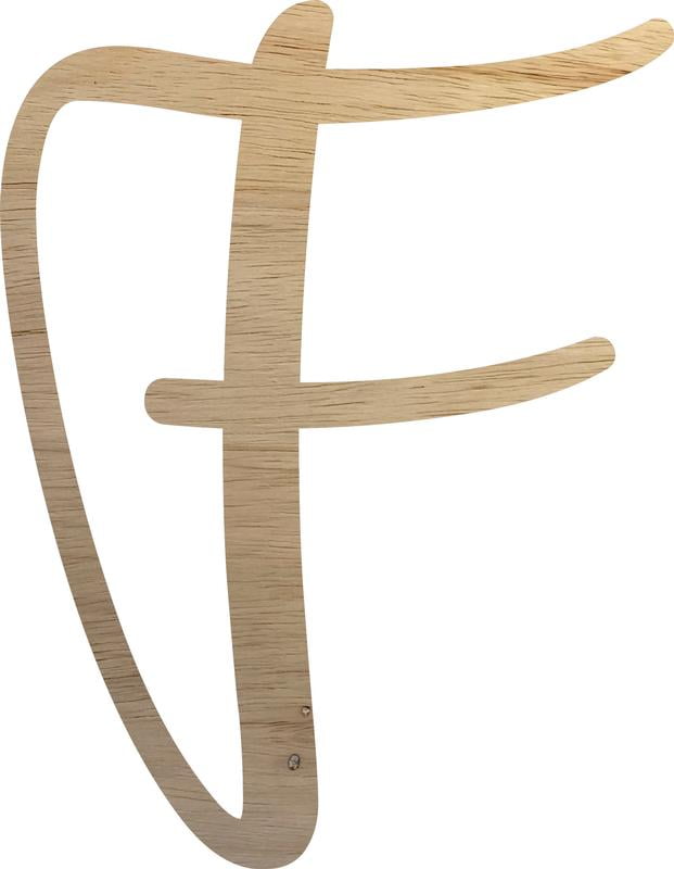 Unfinished Large Wood Letter F, Paintable Wall Hanging 12'' Tall Craft ...