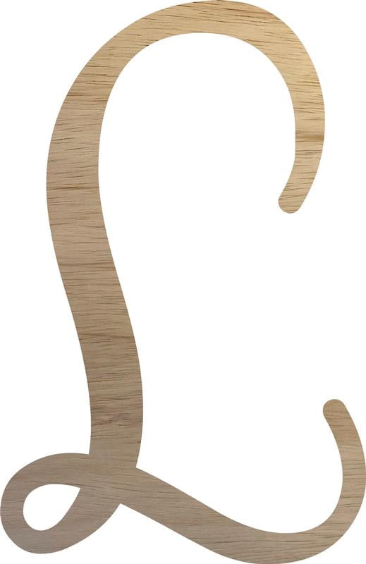 Unfinished Large Wood Letter L, Paintable Wall Hanging 12'' Tall Craft ...