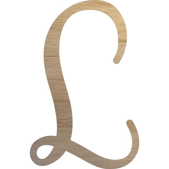 Unfinished Large Wood Letter L, Paintable Wall Hanging 12'' Tall Craft ...