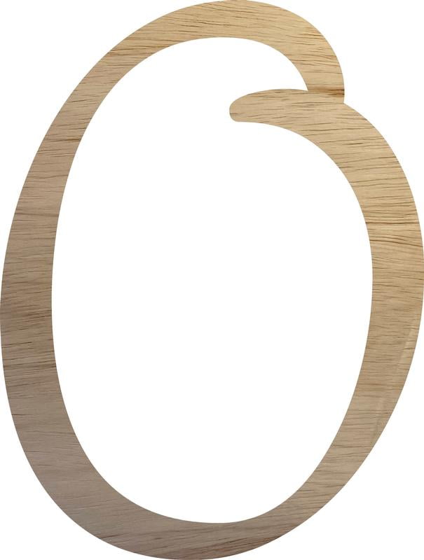 Unfinished Large Wood Letter O, Paintable Wall Hanging 12'' Tall Craft ...