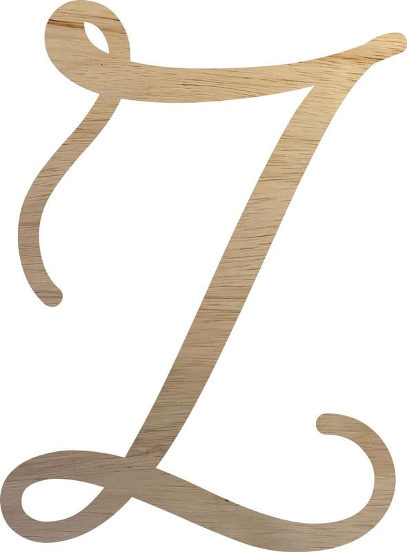 Unfinished Large Wood Letter Z, Paintable Wall Hanging 12'' Tall Craft ...