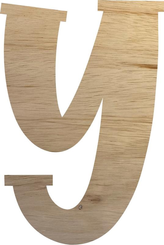 Unfinished Lemon Spark Wood Letter Y, Paintable 10'' Tall Craft Wooden ...