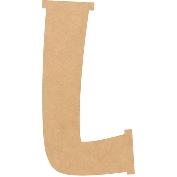 Unfinished MDF 18'' Tall Lemon Spark Letters DIY L, Paintable Craft ...