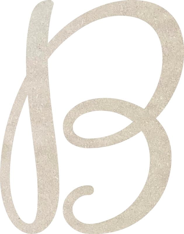Unfinished MDF Letter B, Paintable 18'' Tall Small Wood Letter Love Is ...