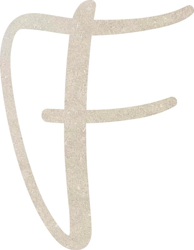 Unfinished MDF Letter F, Paintable 18'' Tall Small Wood Letter Love Is ...