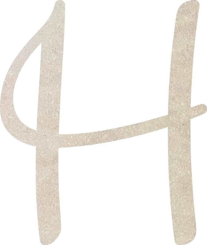 Unfinished MDF Letter H, Paintable 18'' Tall Small Wood Letter Love Is ...