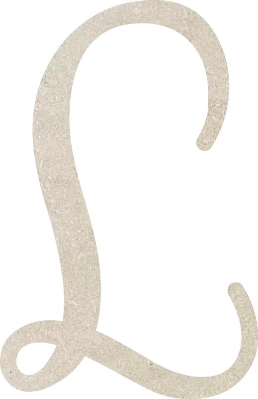 Unfinished MDF Letter L, Paintable 18'' Tall Small Wood Letter Love Is ...