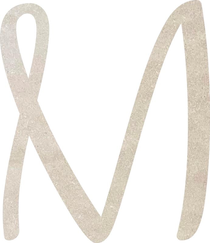 Unfinished MDF Letter M, Paintable 18'' Tall Small Wood Letter Love Is ...
