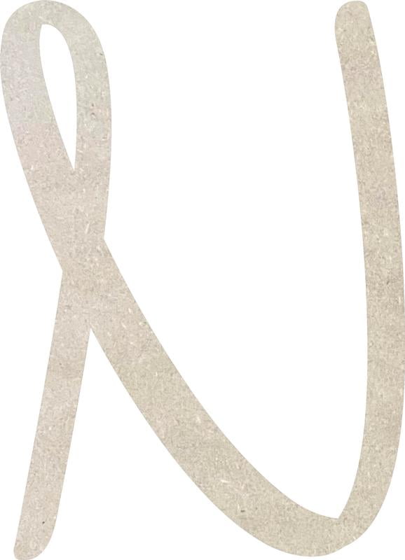 Unfinished MDF Letter N, Paintable 18'' Tall Small Wood Letter Love Is ...