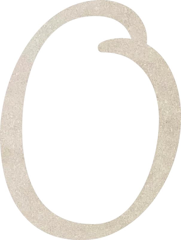 Unfinished MDF Letter O, Paintable 5'' Tall Small Wood Letter Love Is ...