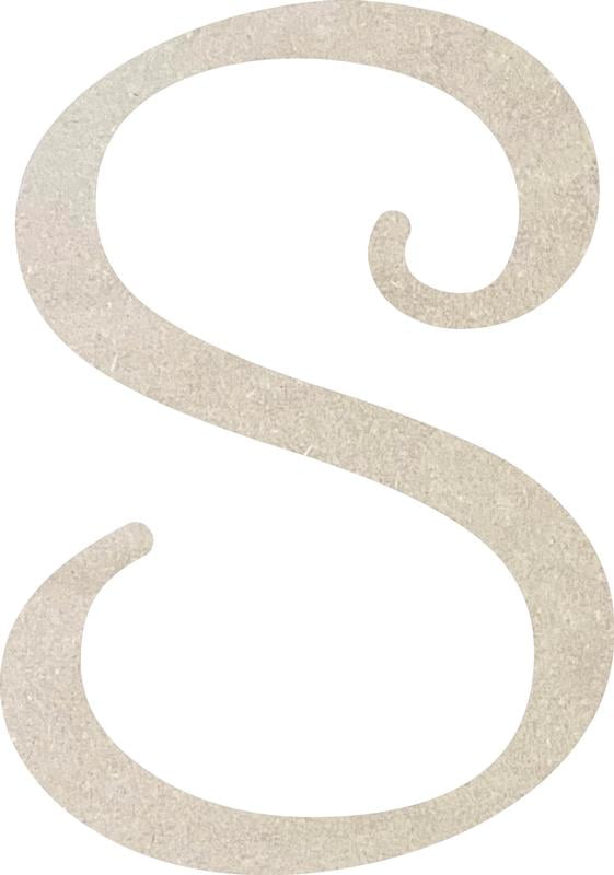 Unfinished MDF Letter S, Paintable 18'' Tall Small Wood Letter Love Is ...