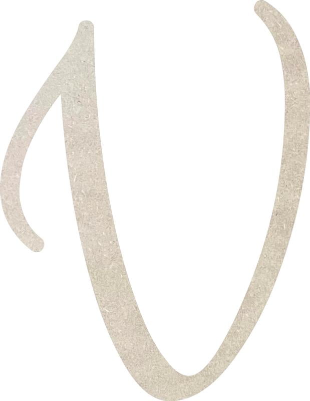 Unfinished MDF Letter V, Paintable 18'' Tall Small Wood Letter Love Is ...
