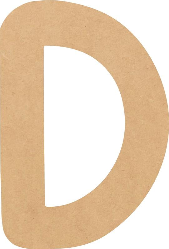 Unfinished MDF Wood Letter D, Craft Alphabet 2'' Tall DIY Wall Décor ...