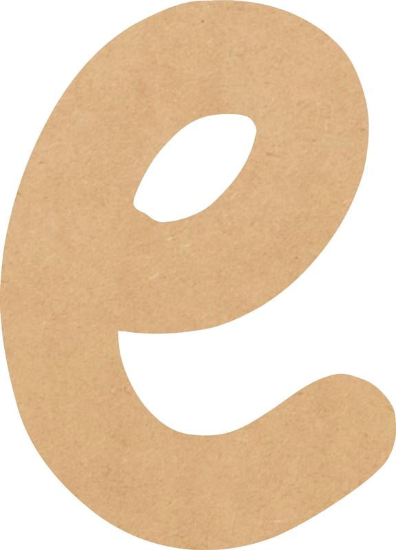 Unfinished MDF Wood Letter E, Craft Alphabet 2'' Tall DIY Wall Décor ...