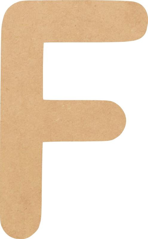 Unfinished MDF Wood Letter F, Craft Alphabet 3'' Tall DIY Wall Décor ...