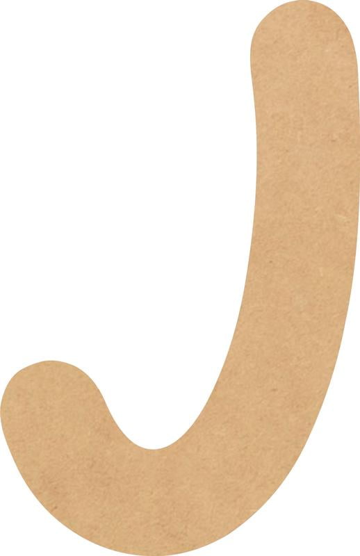 Unfinished MDF Wood Letter J, Craft Alphabet 2'' Tall DIY Wall Décor ...
