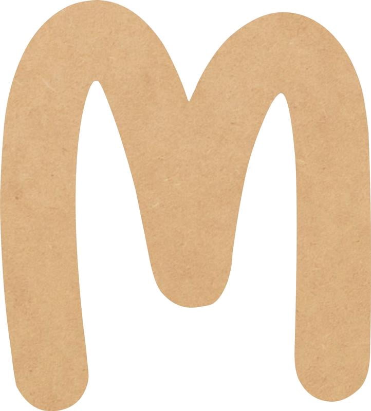 Unfinished MDF Wood Letter M, Craft Alphabet 8'' Tall DIY Wall Décor ...