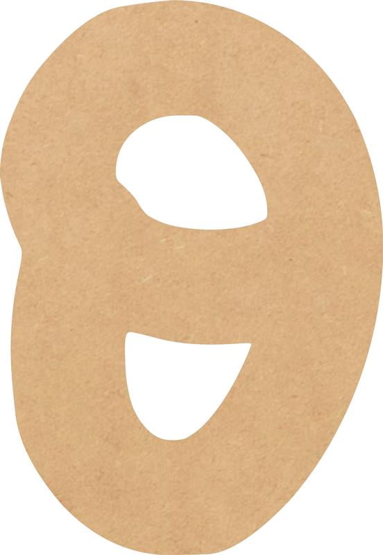 Unfinished MDF Wood Letter O, Craft Alphabet 6'' Tall MDF Wall Décor ...