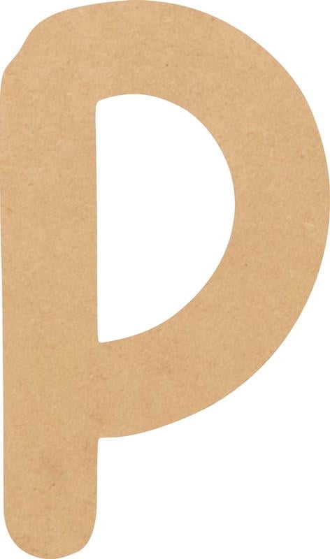 Unfinished MDF Wood Letter P, Craft Alphabet 8'' Tall DIY Wall Décor ...