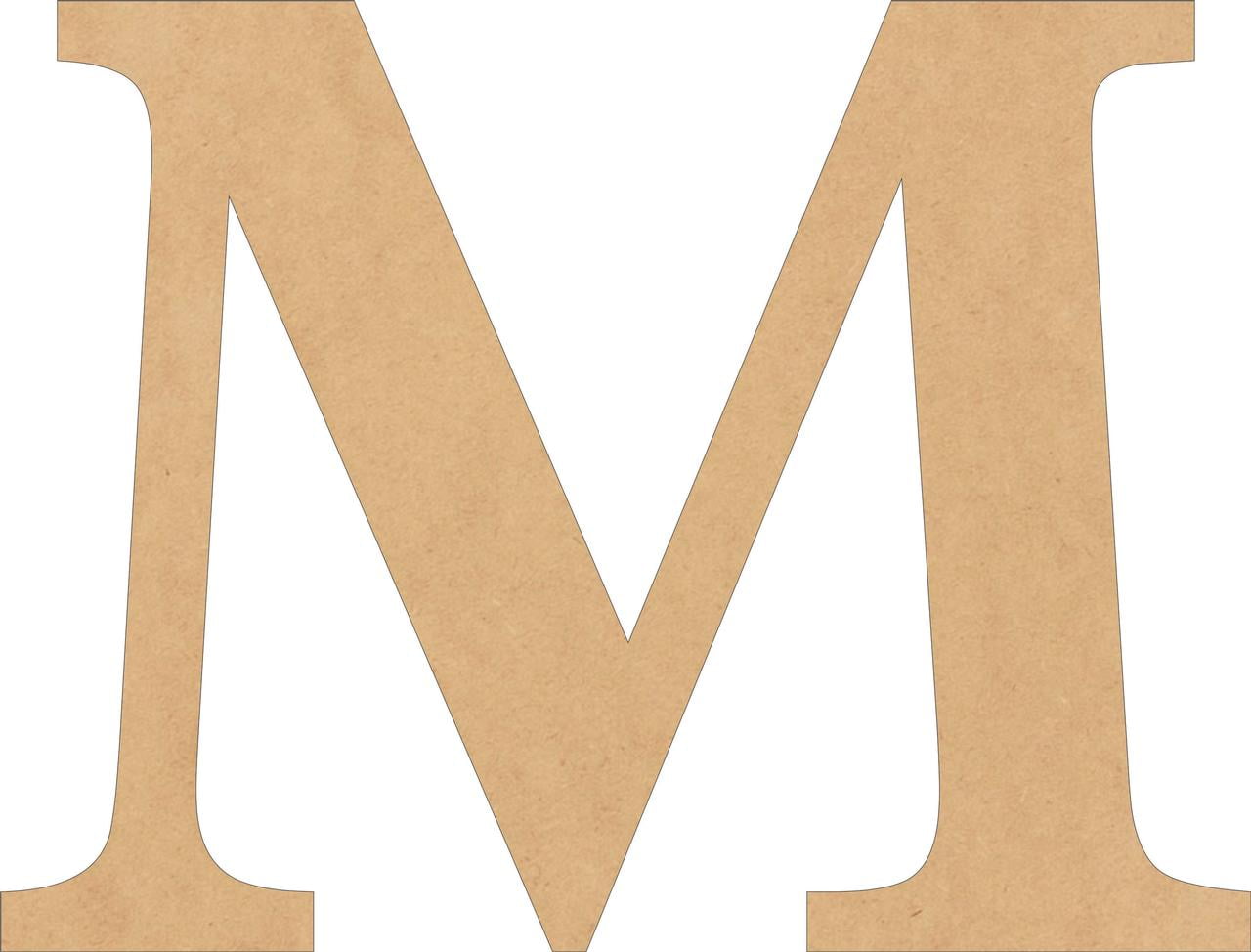 Unfinished MDF Wooden Letter, DIY Craft Supplies, 10'' Tall Blank ...