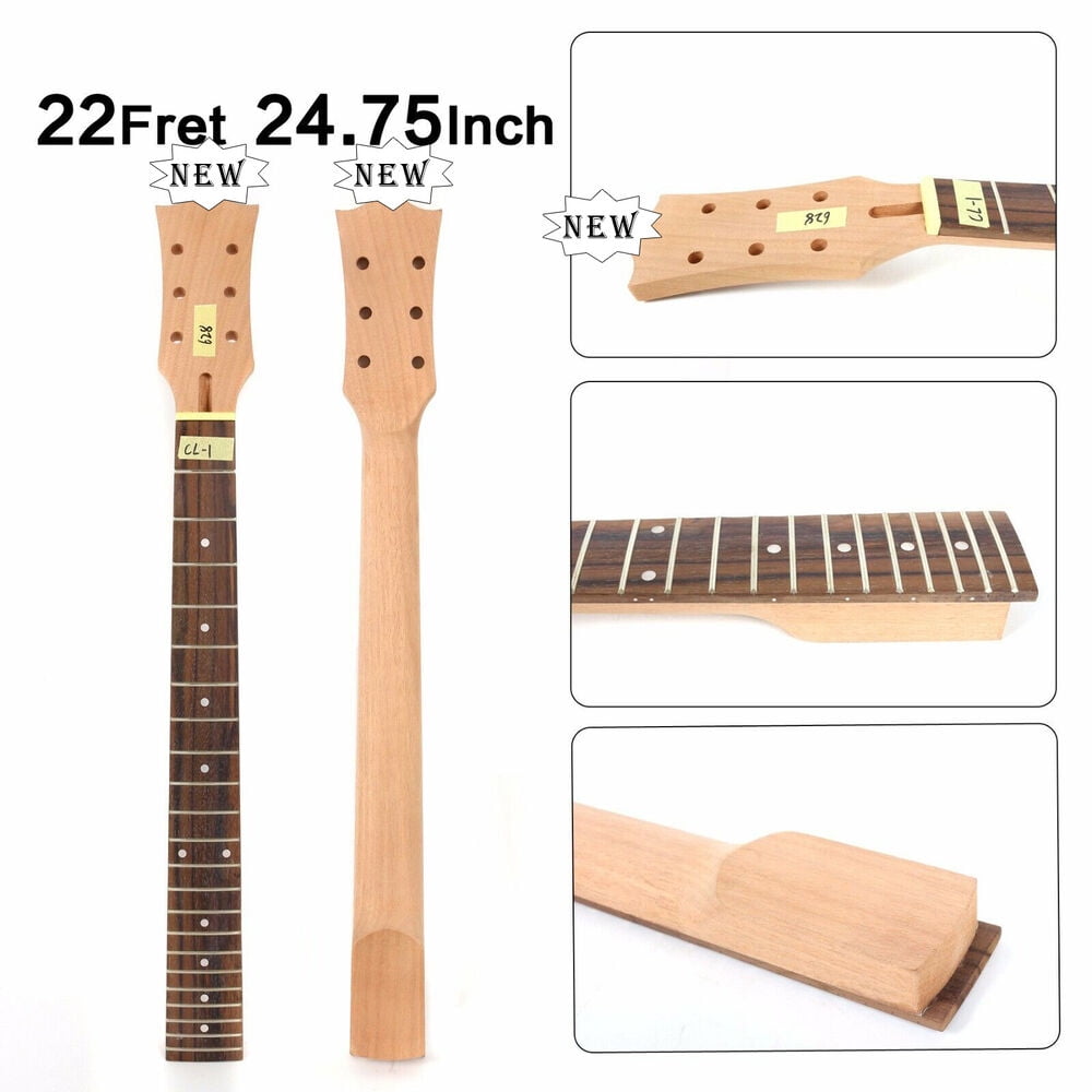 Unfinished Mahogany Guitar Neck 22 fret 24.75 inch for LP les paul ...