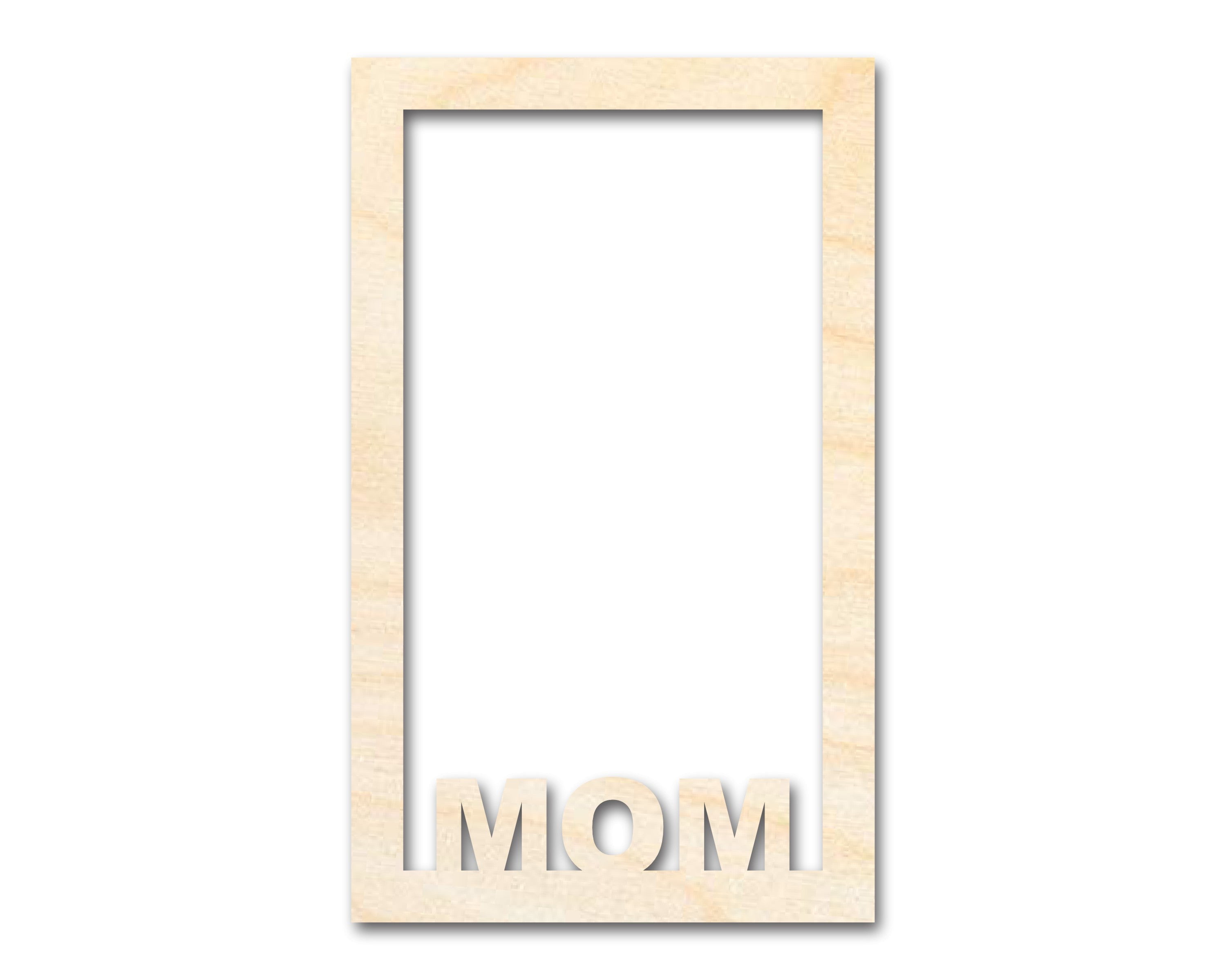 Unfinished Mom Frame Shape | DIY Craft Cutout | up to 46" DIY 7" / 1/8 ...