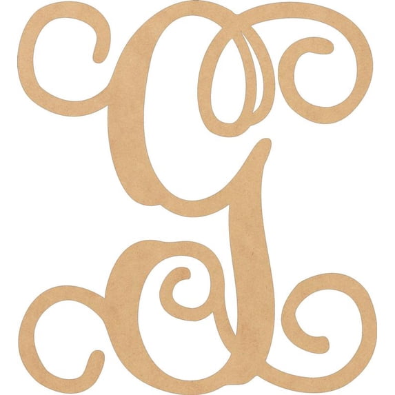 Unfinished Monogram Wood Letters, Blank DIY 10'' Tall Craft G, DIY ...