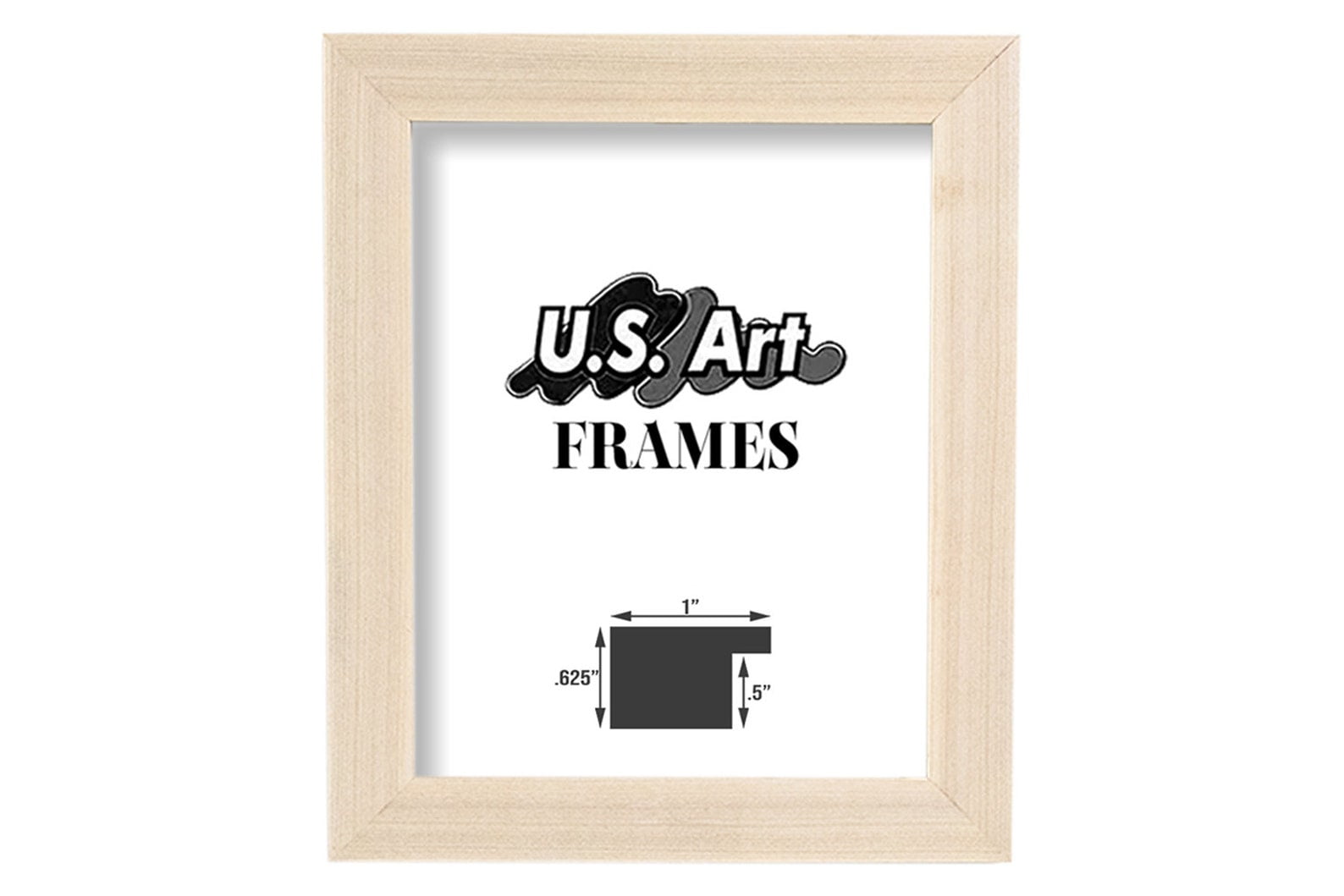 Unfinished Natural 1 Inch Flat Picture Frame, Solid Wood Wall Decor ...
