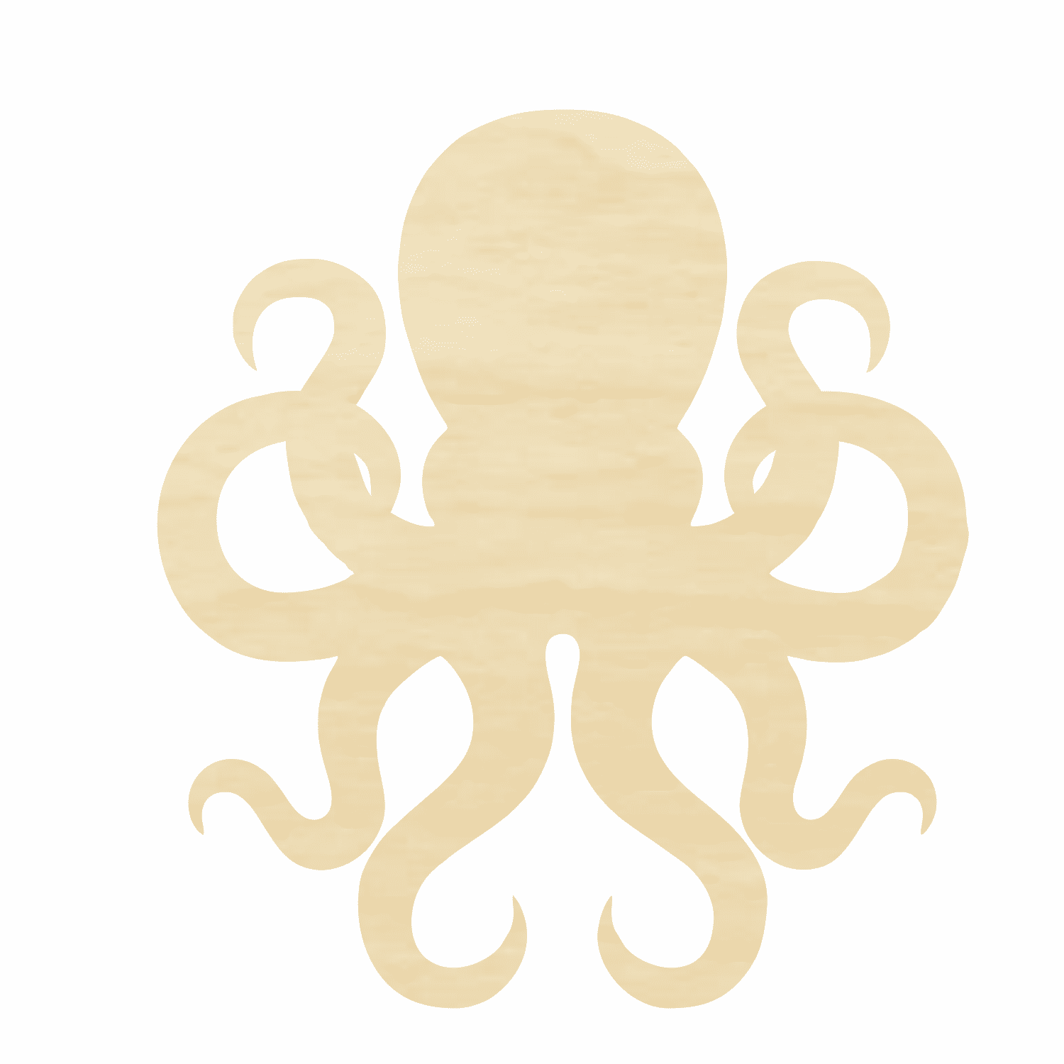 Unfinished Octopus #2 Wood Cutout, Available in a Variety of Sizes and ...