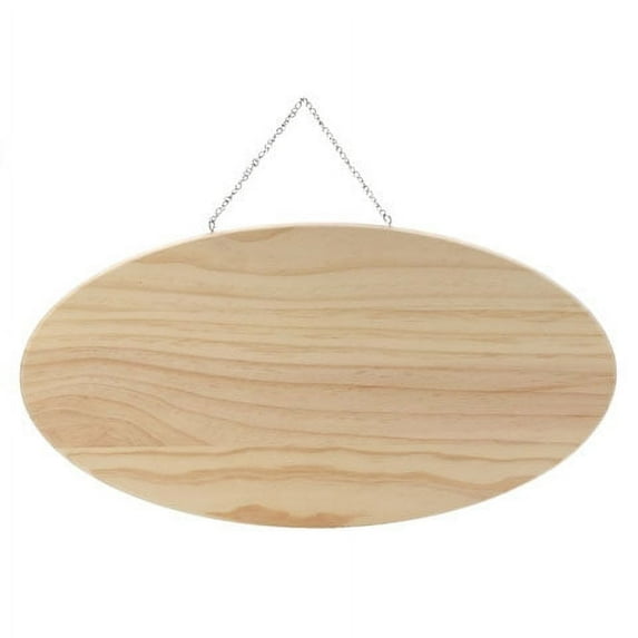 Unfinished Pinewood Plaque - Oval - 18 x 9.25 inches - Walmart.com