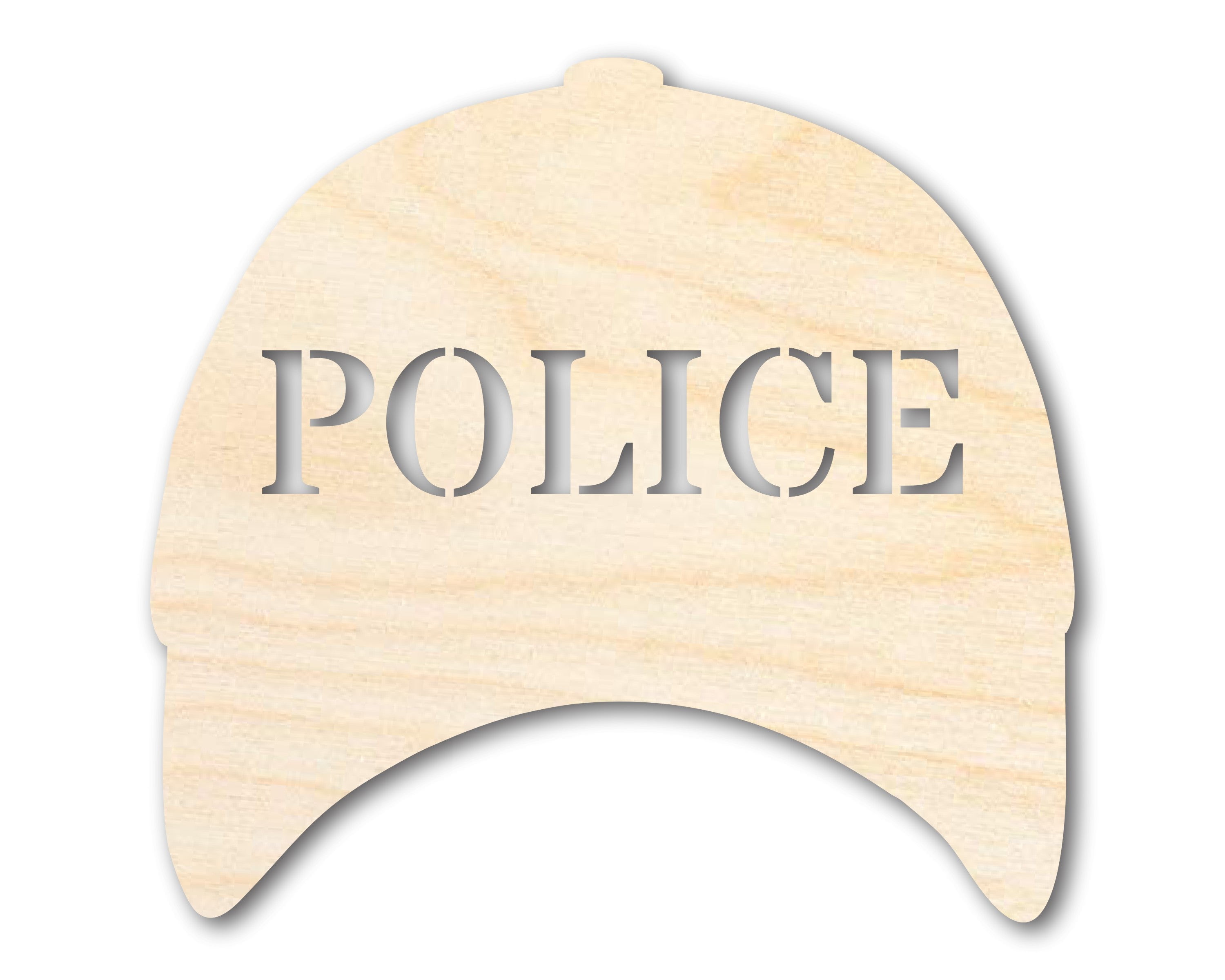 Unfinished Police Cap Shape | DIY Craft Cutout | up to 46" DIY 14" / 3/ ...