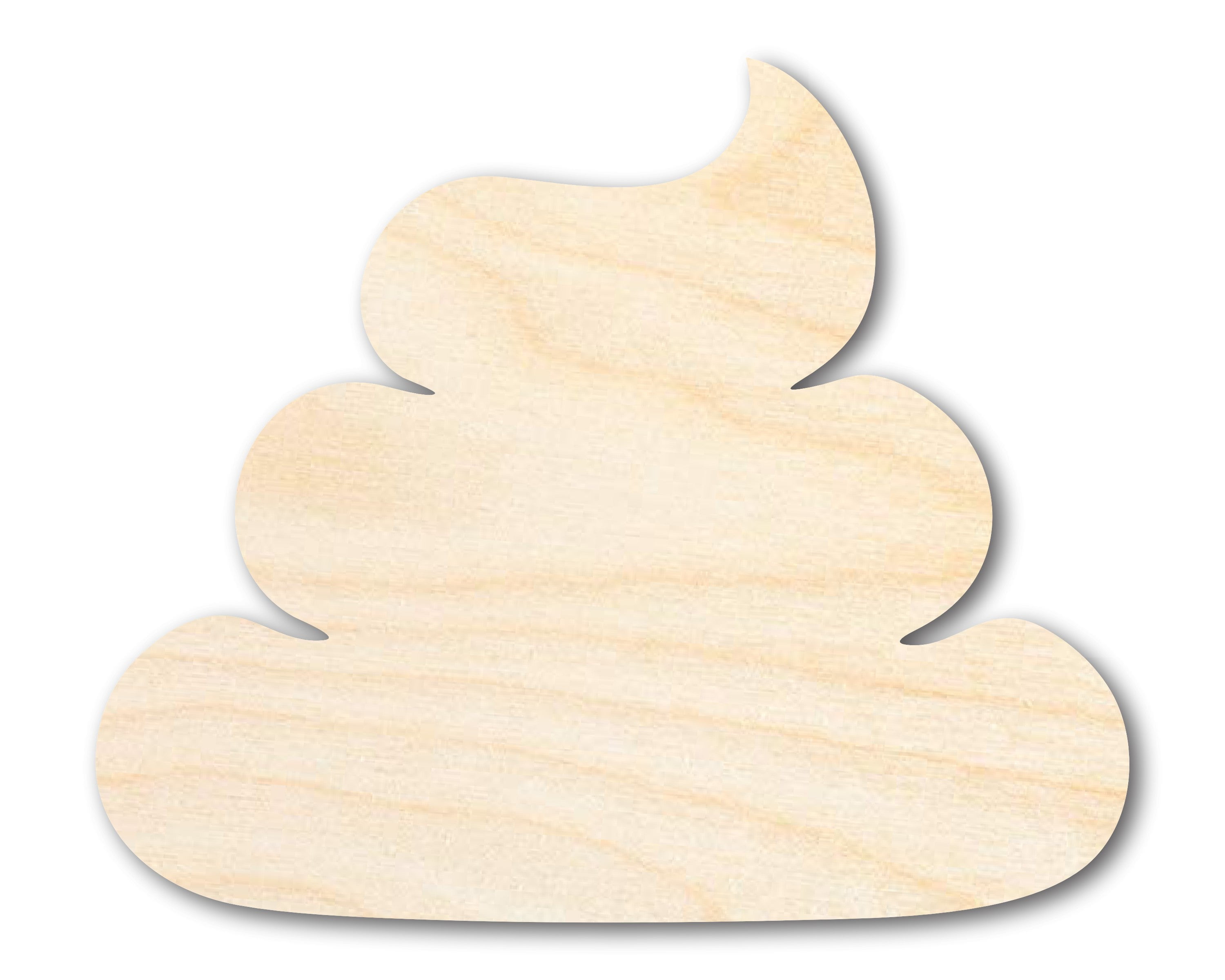 Unfinished Poop Shape | Craft Cutout | up to 46" DIY 7" / 1/4 ...