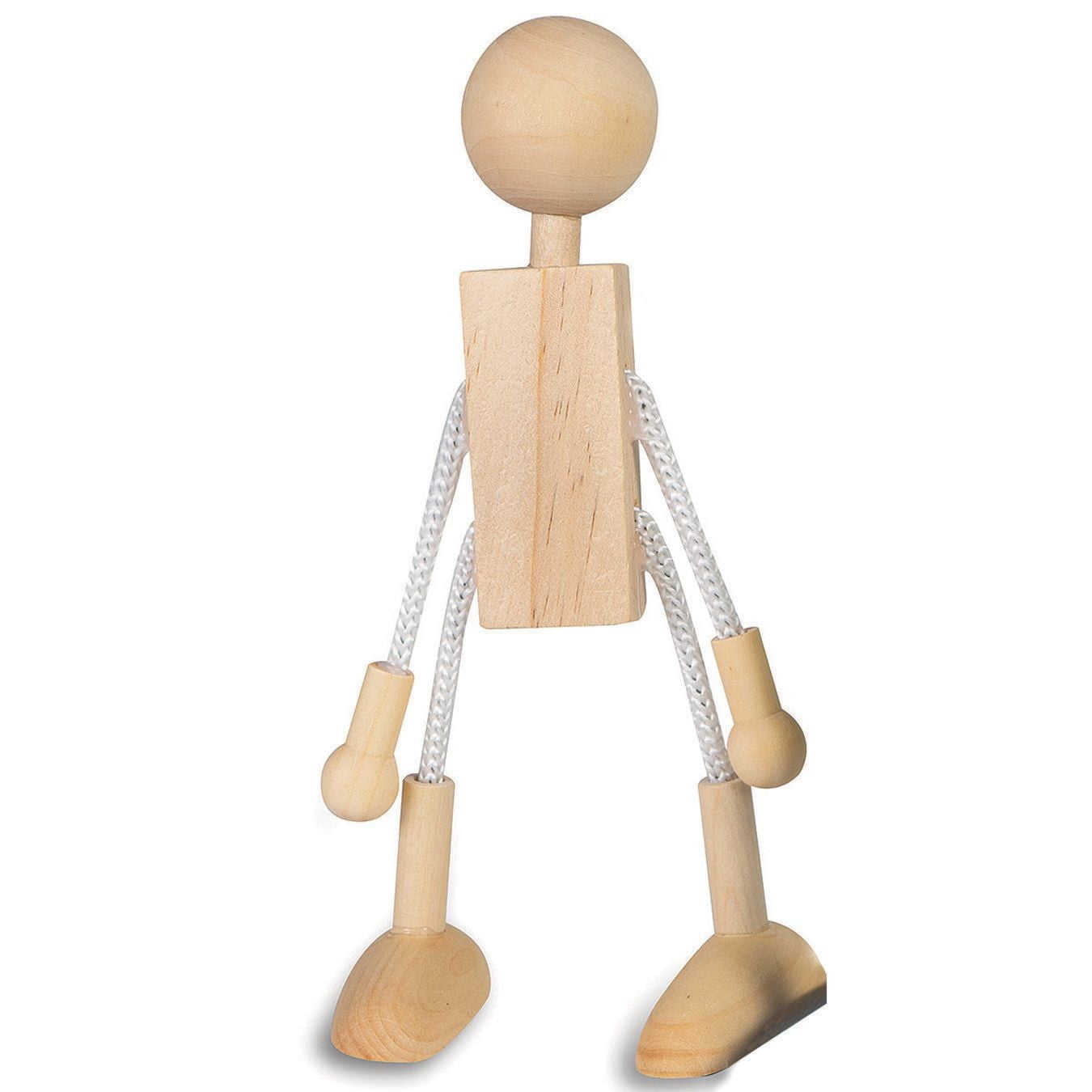 Unfinished Posable Wood Dolls (Pack of 6) - Walmart.com