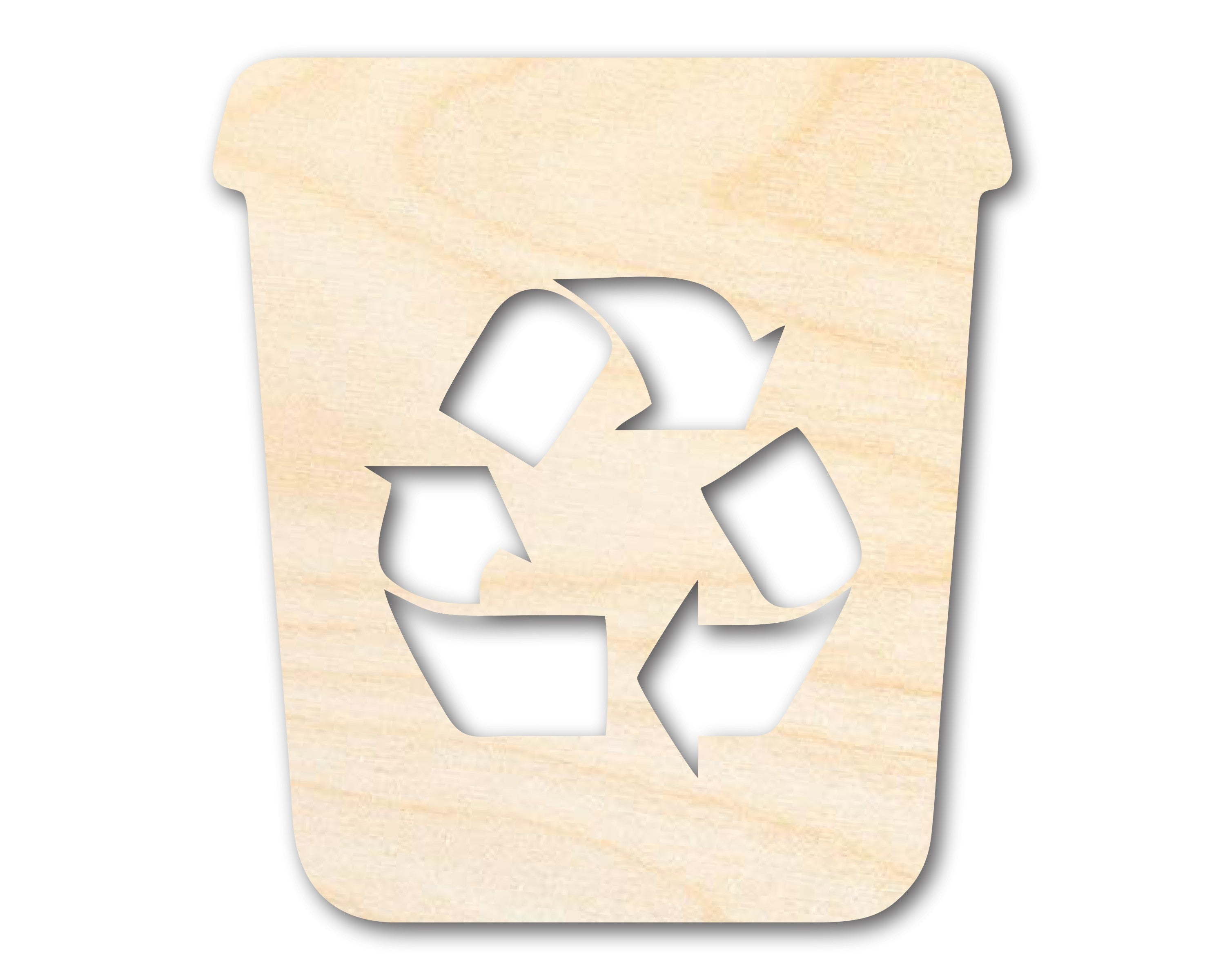 Unfinished Recycle Bin Shape | DIY Craft Cutout | up to 46" DIY 24" / 3 ...