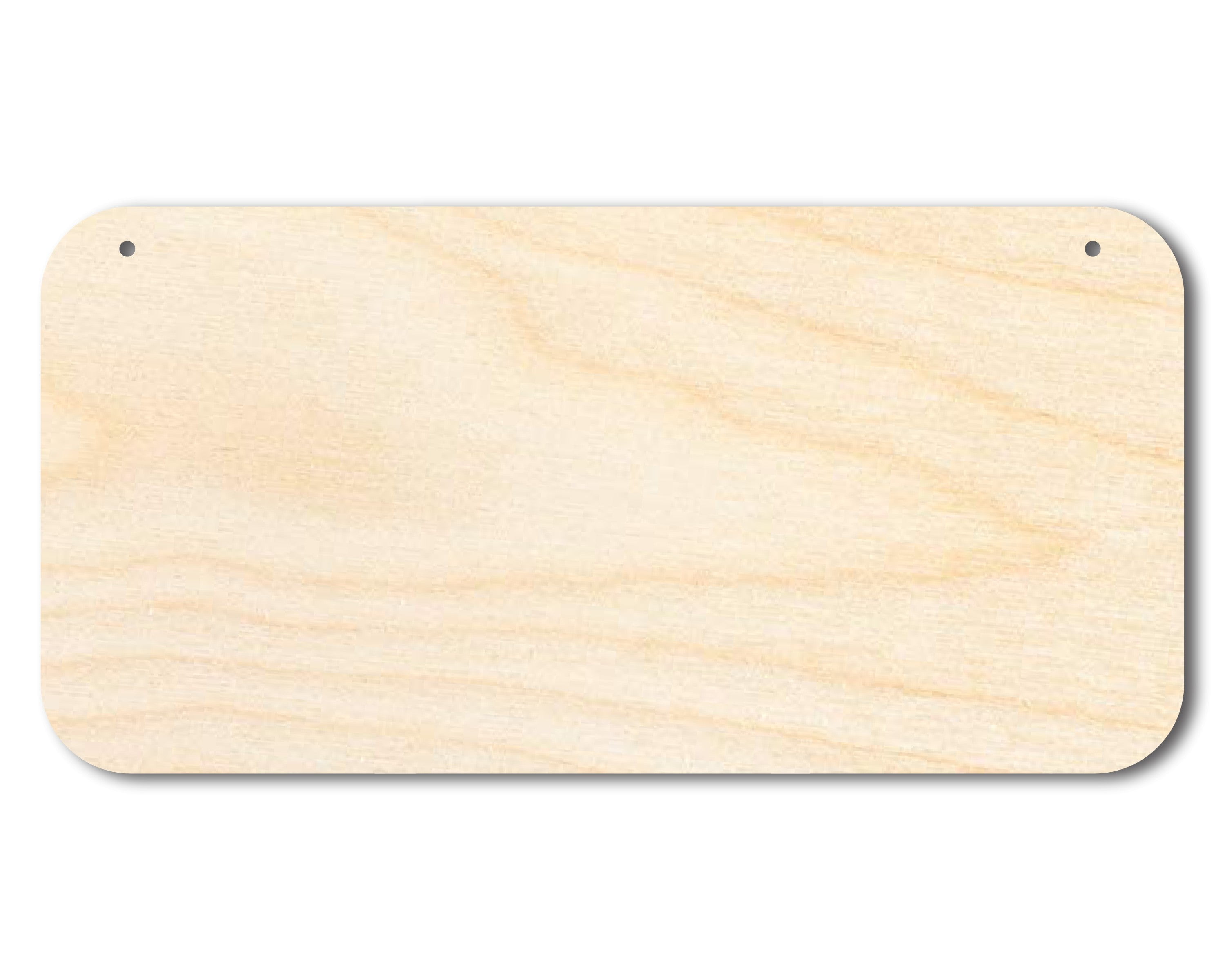 Unfinished Rounded Rectangle Door Hanger | DIY Craft Cutout | Door ...