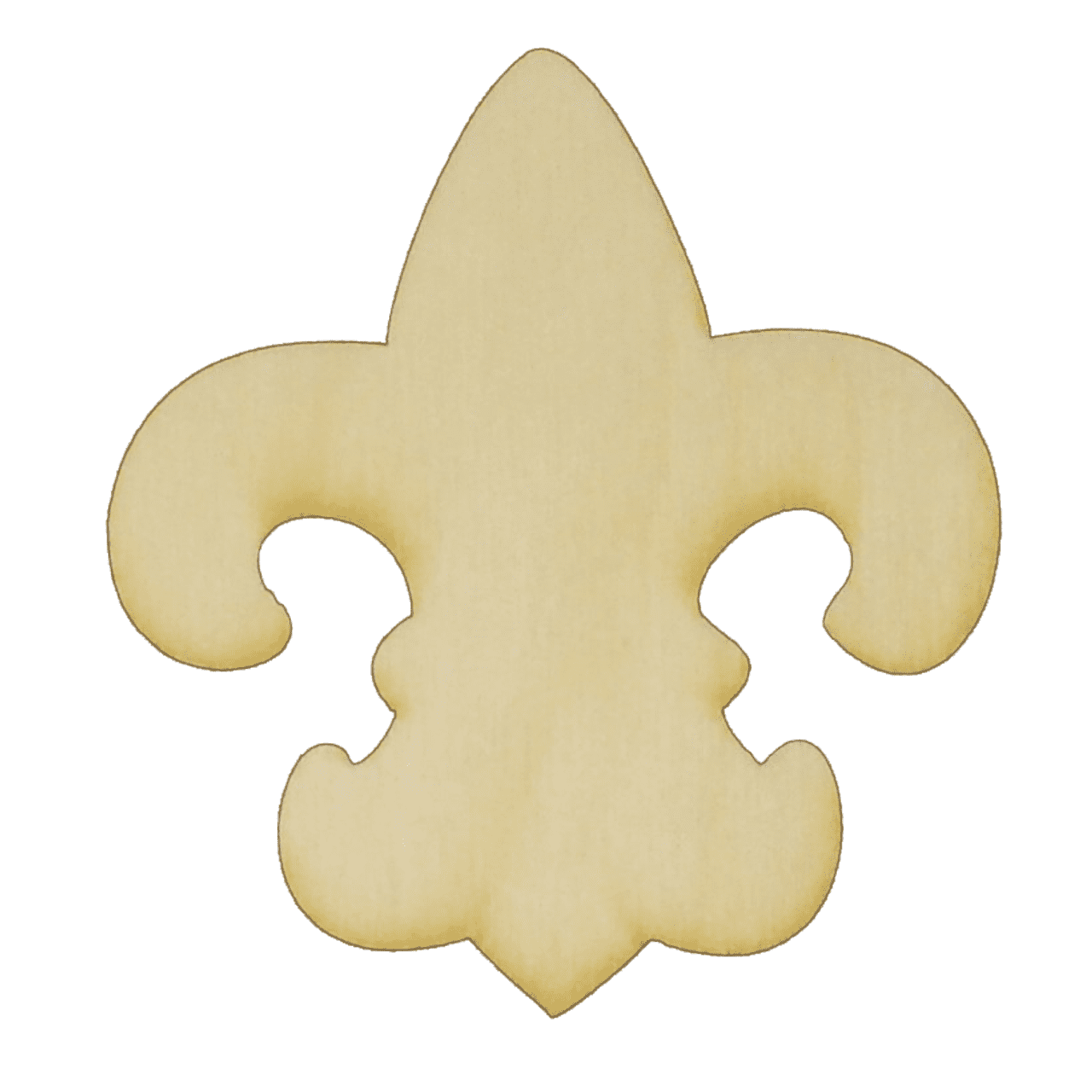 Unfinished Simple Fleur De Lis Wood Cut Out(1/8” Thickness, Small 2.75 ...